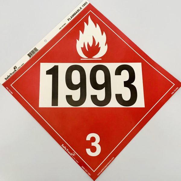 Flammable 1993 Class 3 Placard Decal by Ms. Carita TD1993 - ILoca