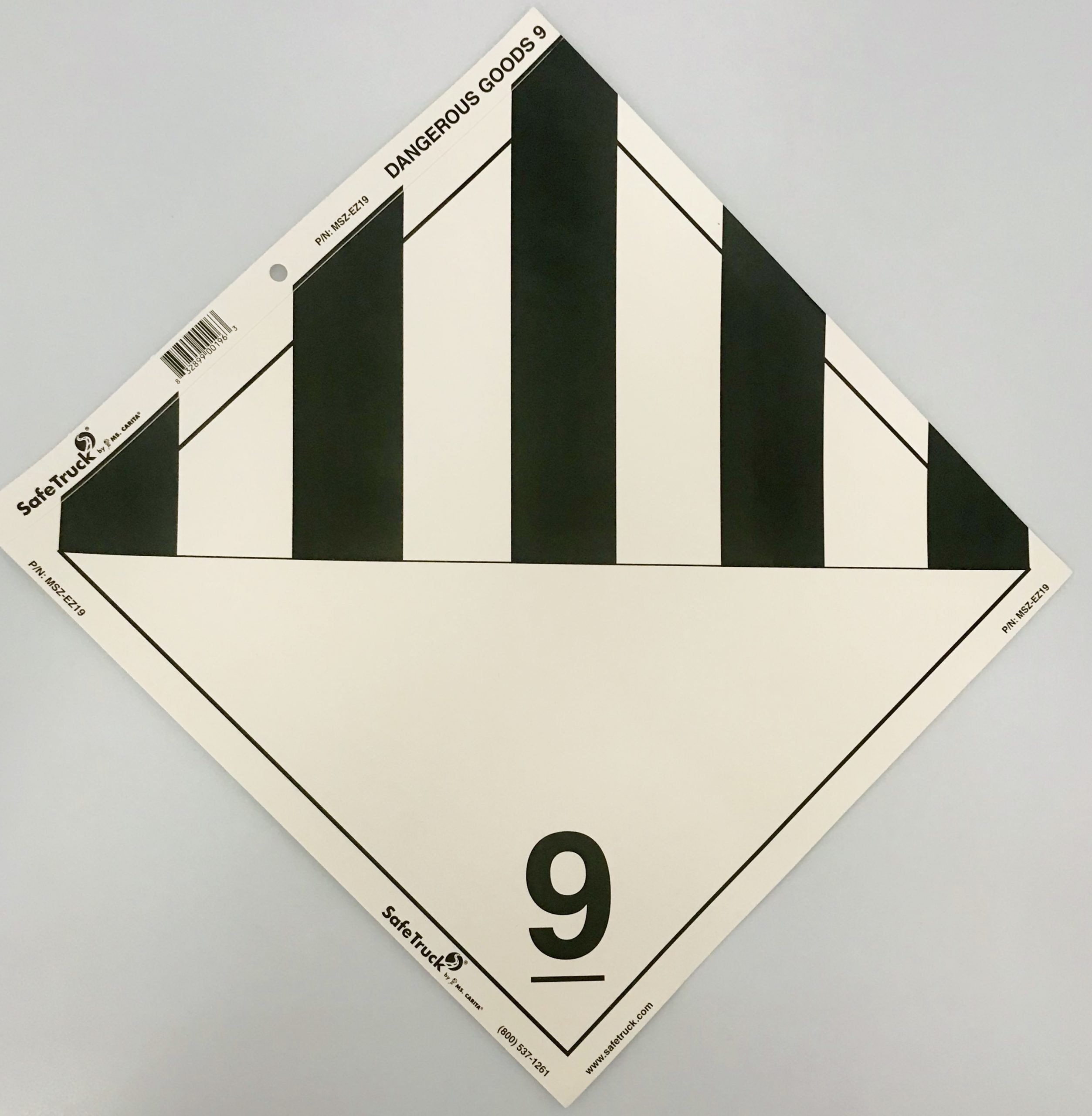 Dangerous Goods Class 9 Placard Decal by Ms. Carita MSZ-EZ19 - ILoca