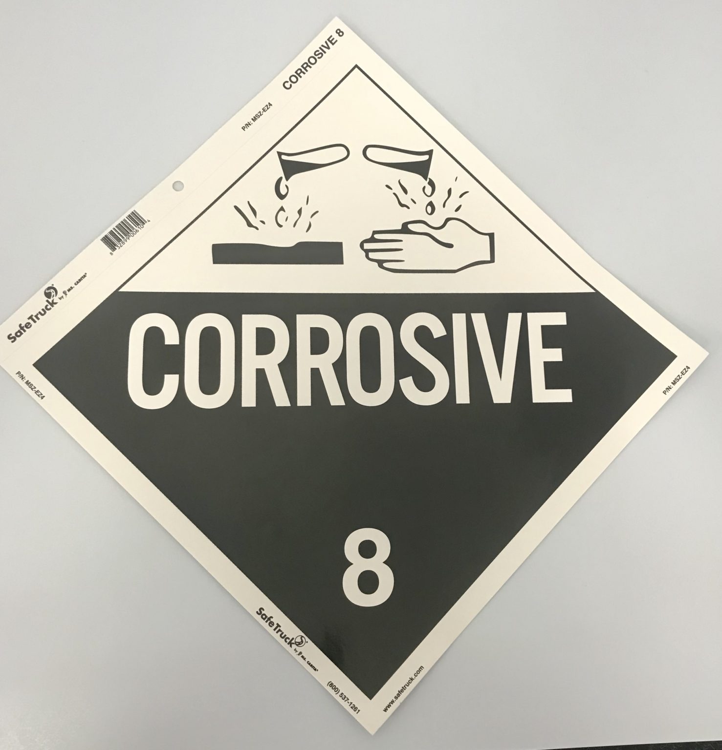 Corrosive Class 8 Placard Decal by Ms. Carita MSZ-EZ4 - ILoca