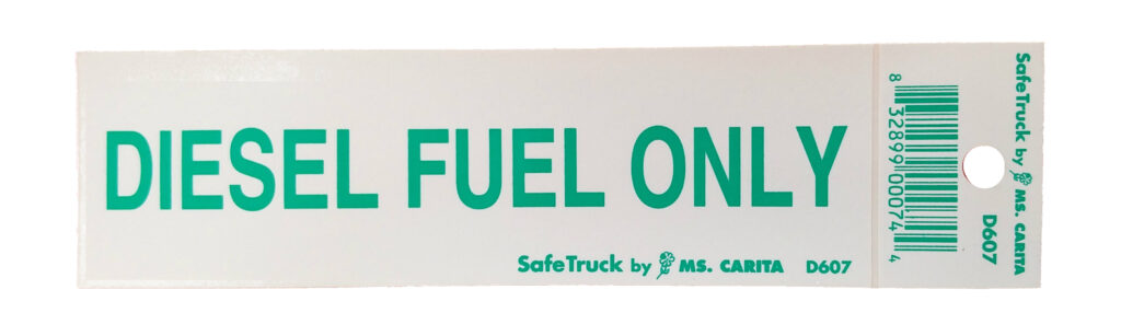 DIESEL FUEL ONLY DECAL MODEL# D607 - ILoca