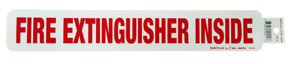 FIRE EXTINGUISHER INSIDE DECAL Model# FXI-2 - ILoca