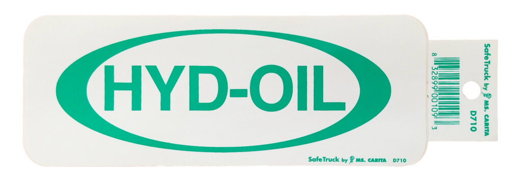 HYDRAULIC OIL "HYD-OIL" DECAL MODEL# D710 - ILoca